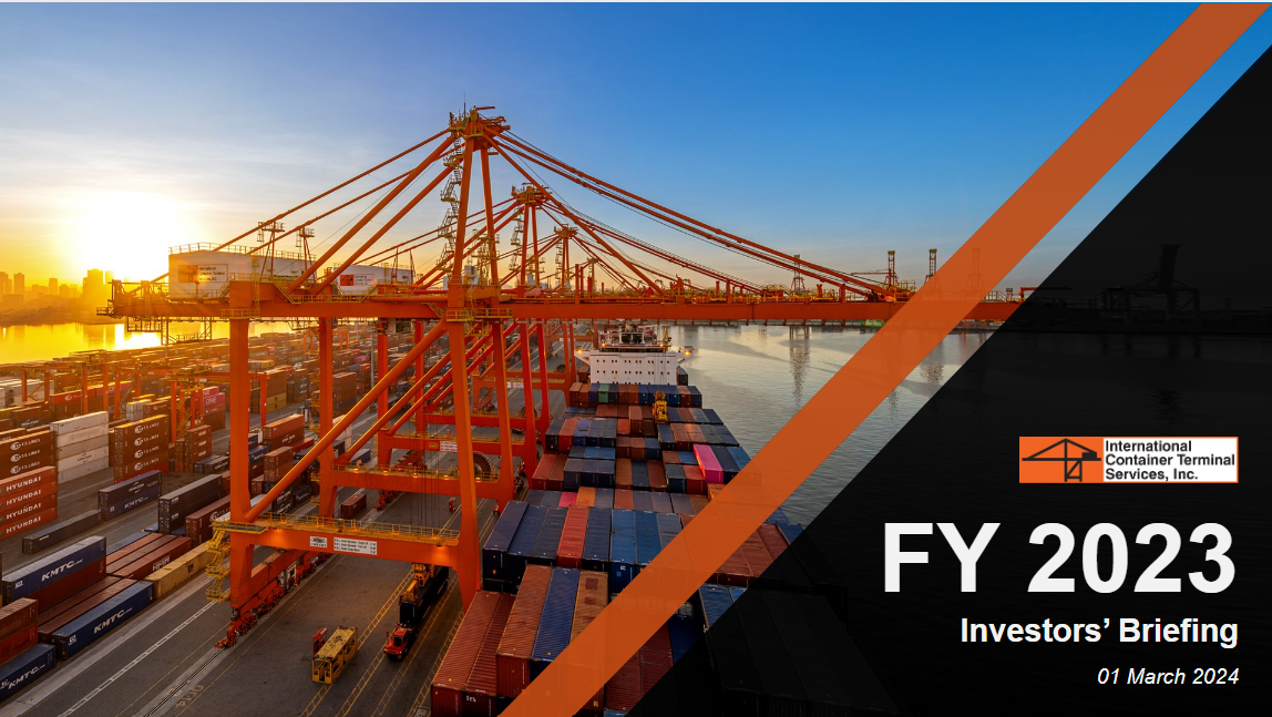 FY 2023 Investors' Briefing Presentation | ICTSI Investors